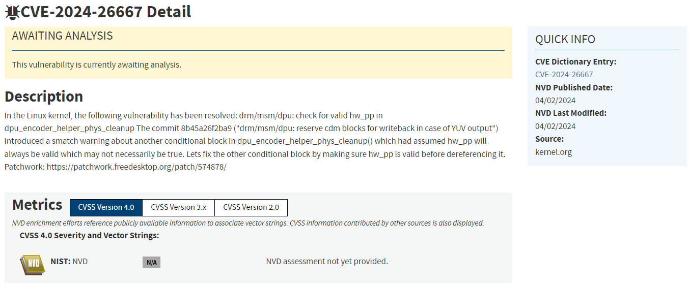 Missing Vulnerability Data: Tracking NVD's Progress on the CVE Backlog Missing Vulnerability Data: Tracking NVD's Progress on the CVE Backlog